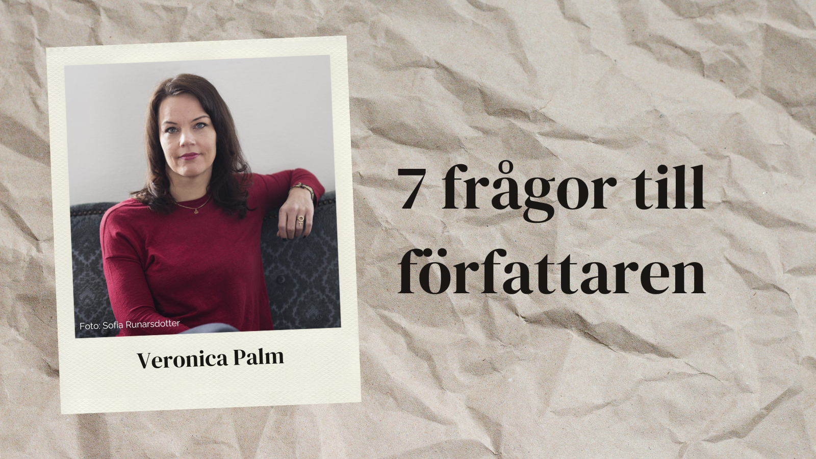 Veronica Palm: ”Det är befriande att vara samhällskritisk utan att ...